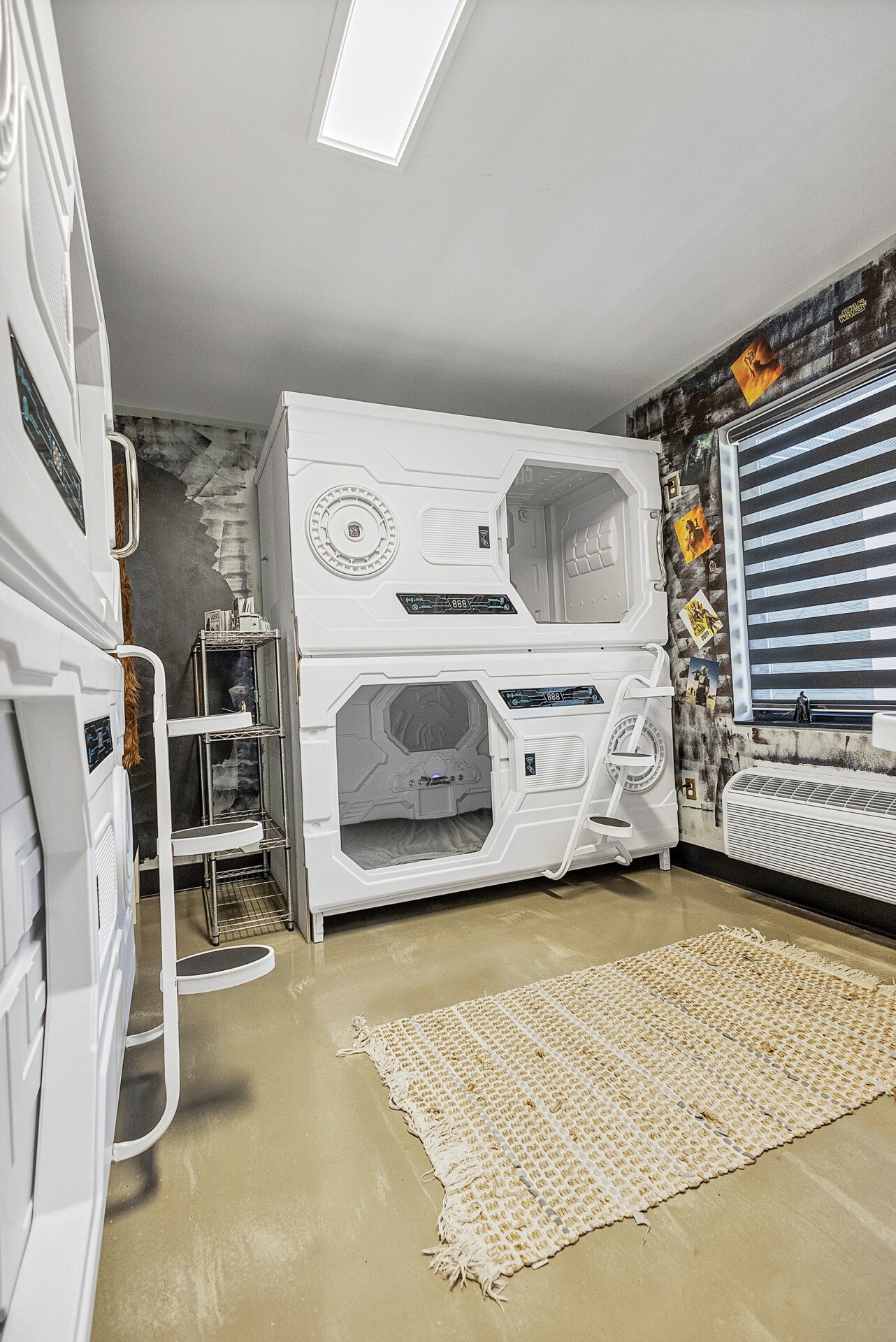 Star Wars themed sleeping pod room with pool - The Landing Hub